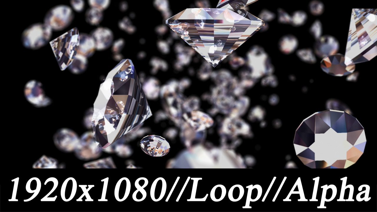 Diamonds Dropping Loop With Alpha Stock Motion Graphics Motion Array