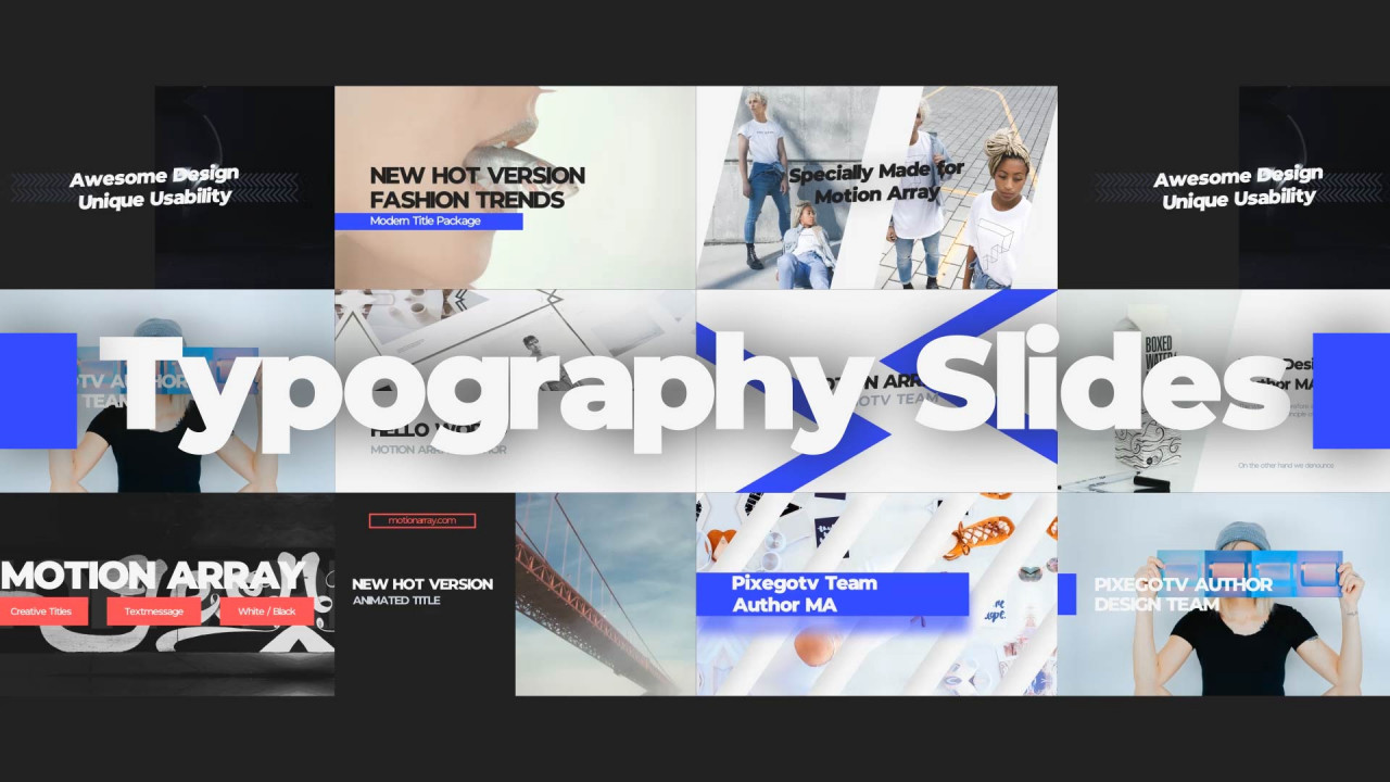 Typography Slides - After Effects Templates | Motion Array