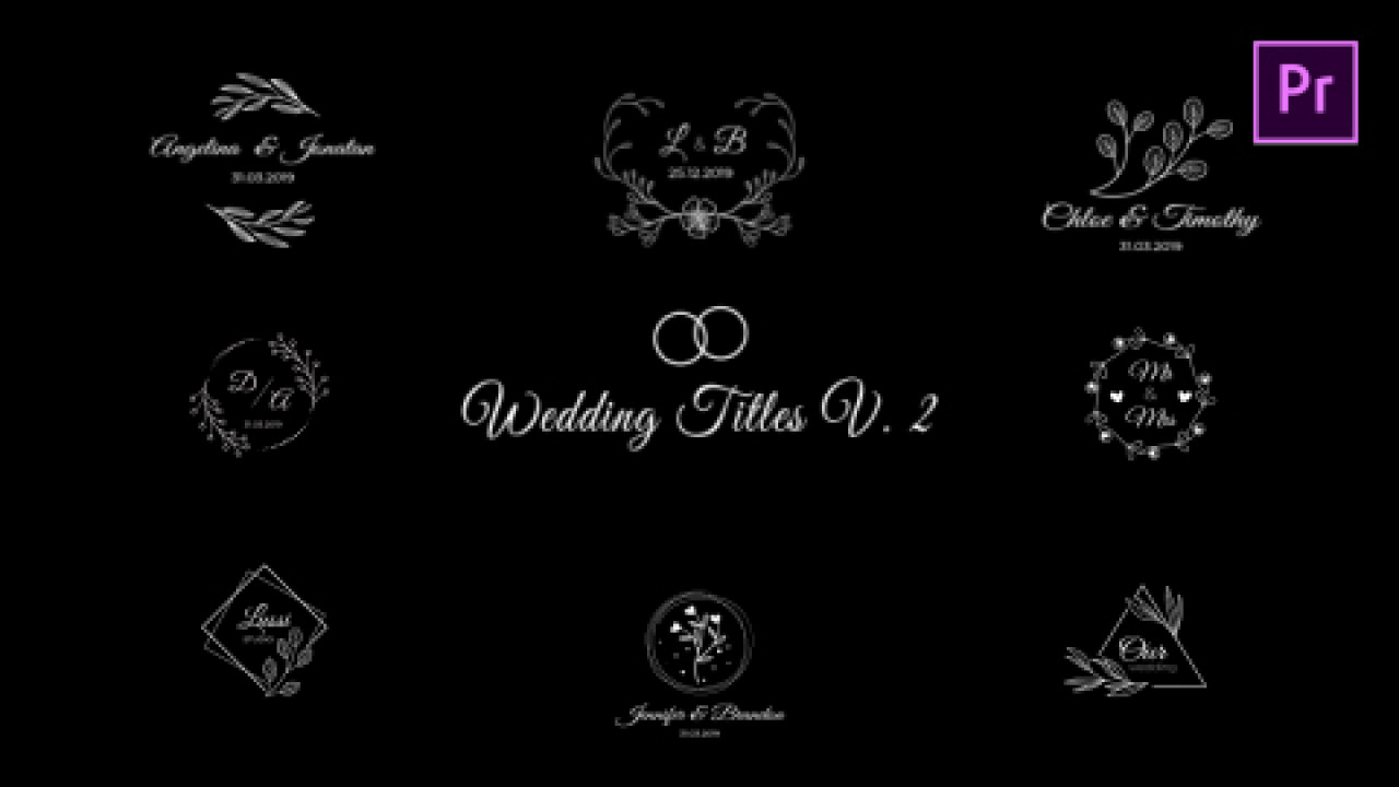 Wedding Titles V. 2 - Motion Graphics Templates | Motion Array