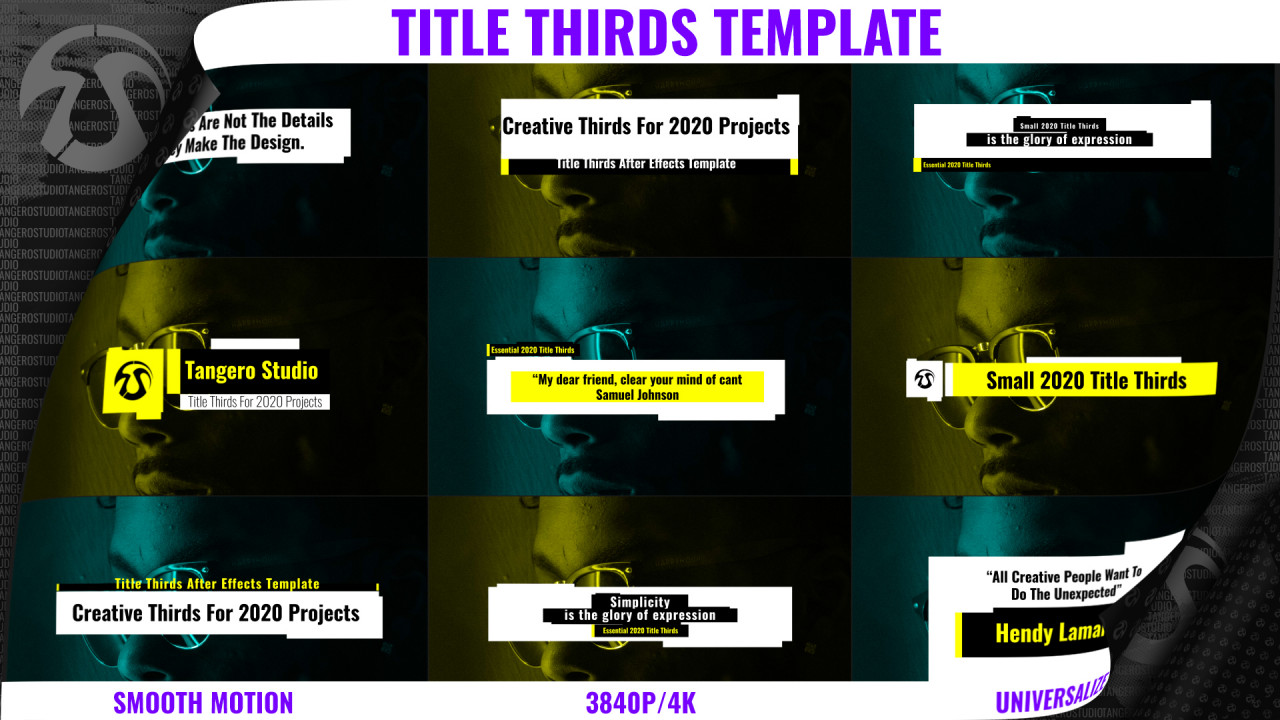 Essential Title Thirds - After Effects Templates | Motion Array