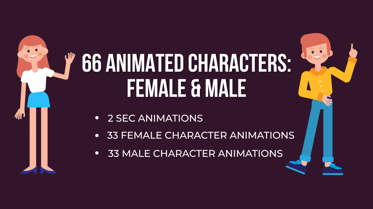 Character Animations Pack: Male & Female - Stock Motion Graphics ...
