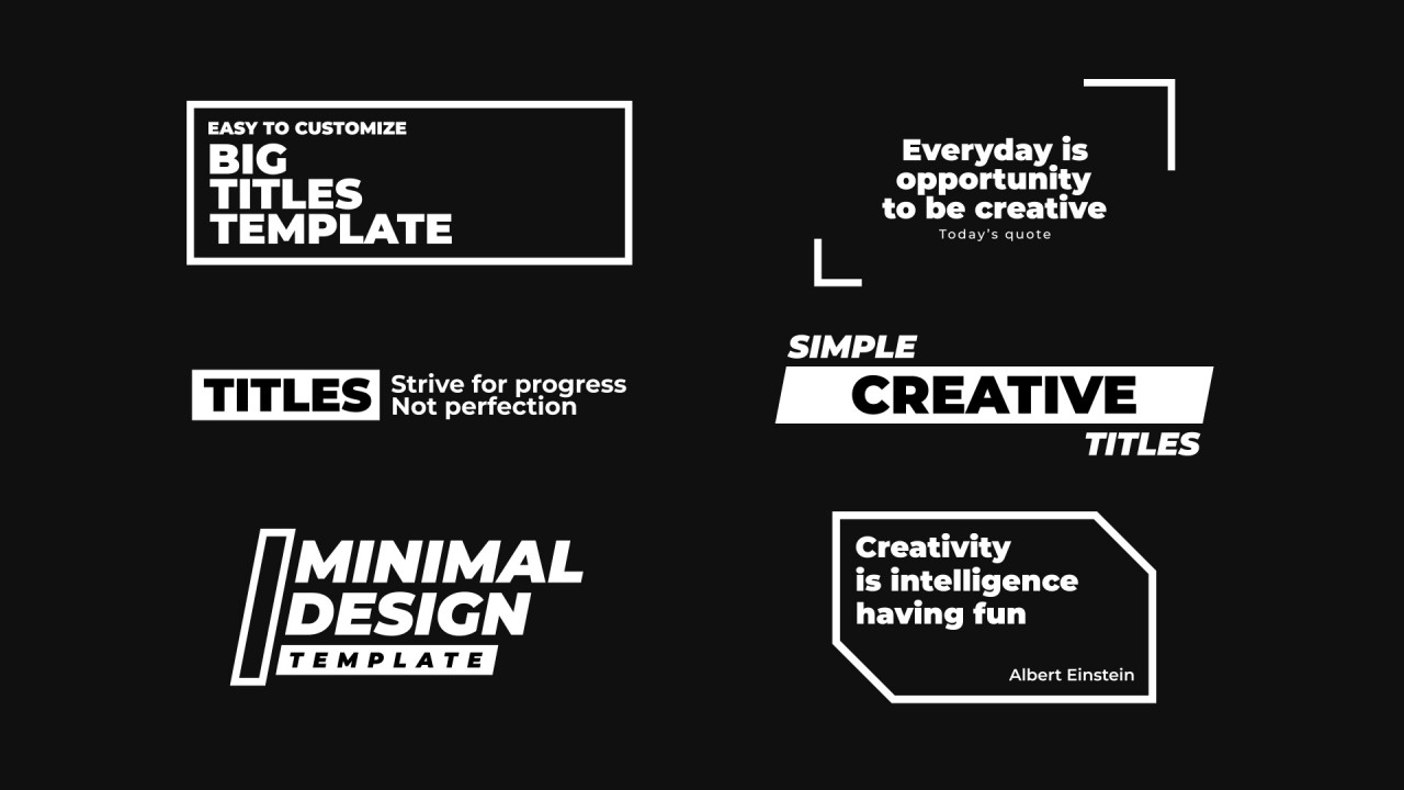 Big Simple Titles - Motion Graphics Templates | Motion Array