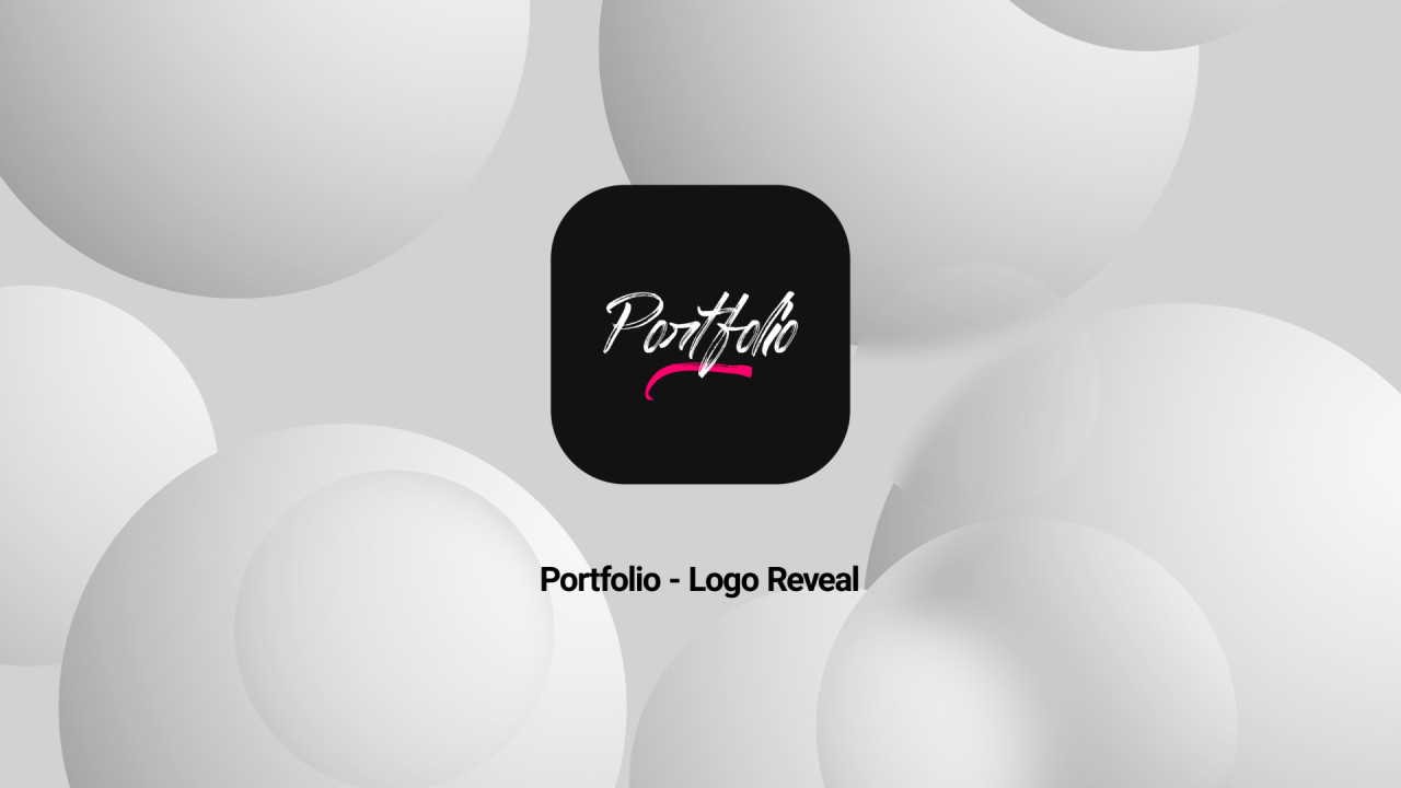 Portfolio - Logo Reveal - After Effects Templates | Motion Array