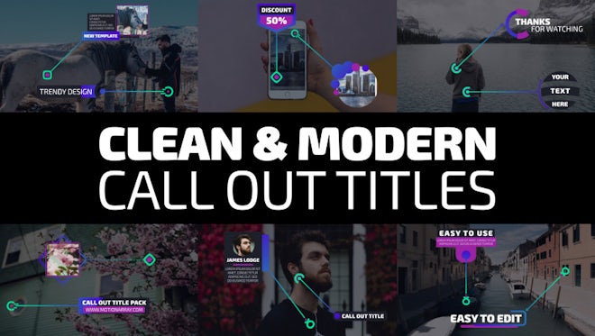 Clean & Modern Call Out Titles - Premiere Pro Templates | Motion Array